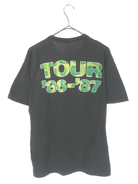 古着 80s USA製 Alice Cooper 「CONSTRICTOR Tour」 ヘビ スネーク ショック グラム ロック Tシャツ L ...